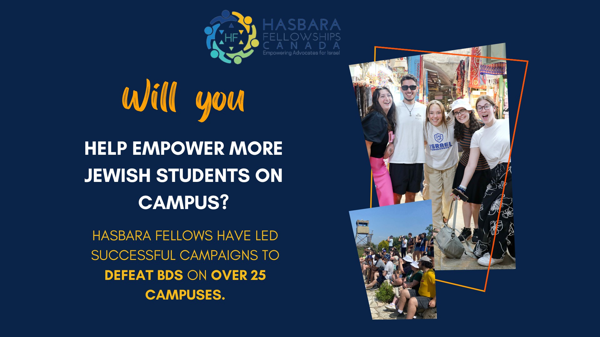 Hasbara Fellowships Canada - CanadaHelps