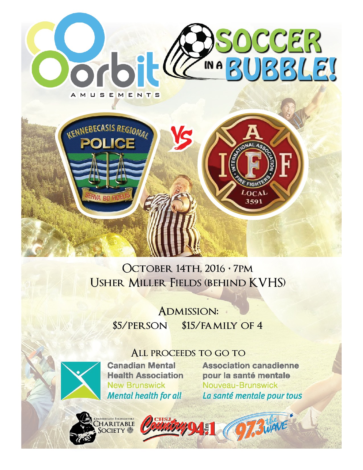 Bubble Soccer for the Canadian Mental Health Association NB Chapter ...